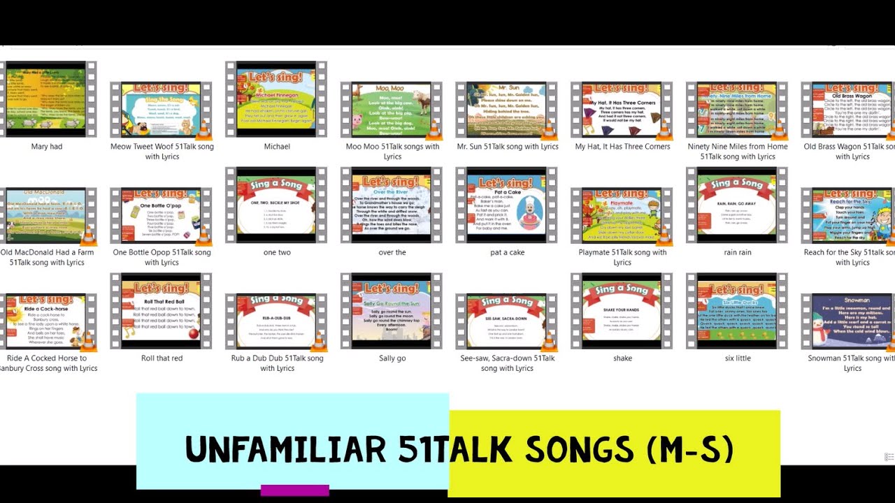 Part 2/3: Unfamiliar 51Talk Songs (M-S) | Joanna Jones - YouTube