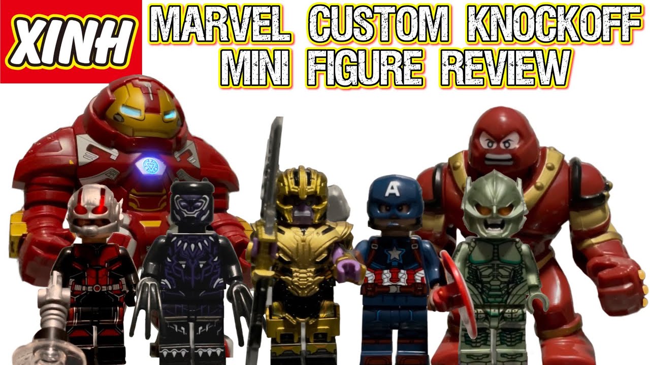 LEGO Marvel Knockoff and Custom Mini Figure Review - YouTube