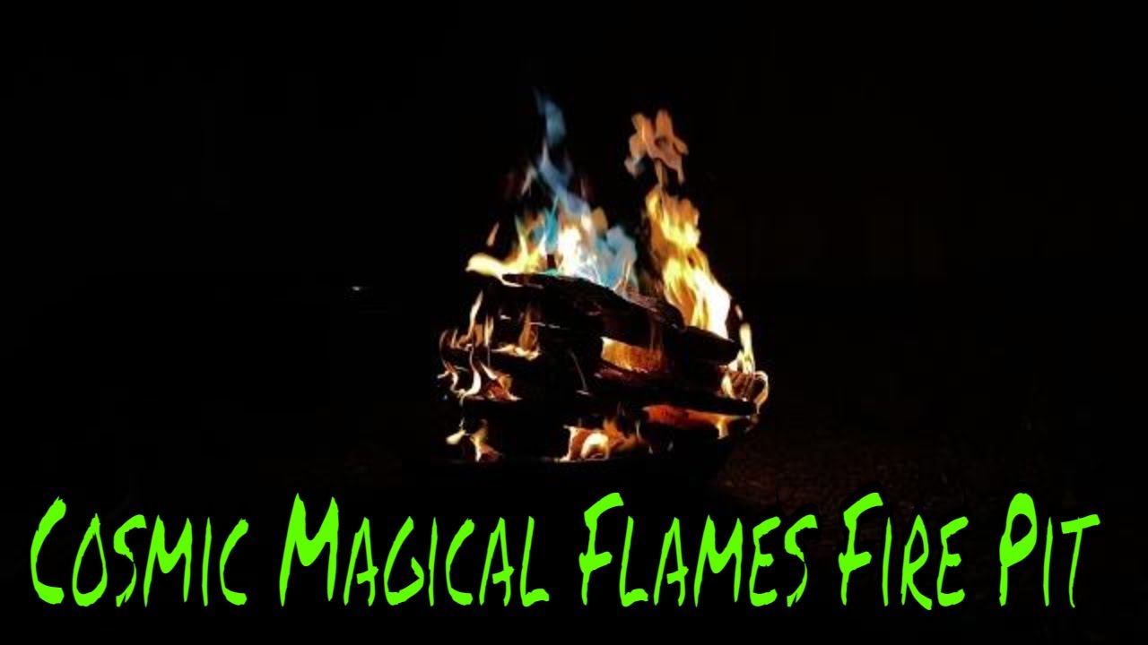 Cosmic magical flames backyard fire pit - YouTube