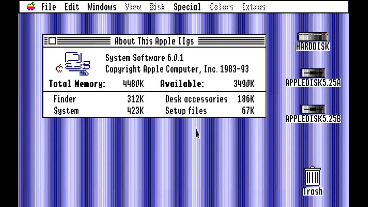 Apple GS/OS v4.02 - System Software 6.0.1 (1993 Apple Computer) - YouTube