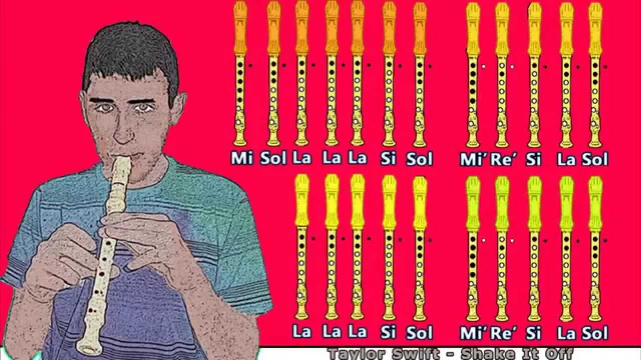 Taylor Swift - Shake It Off on Recorder (NOTES) - YouTube