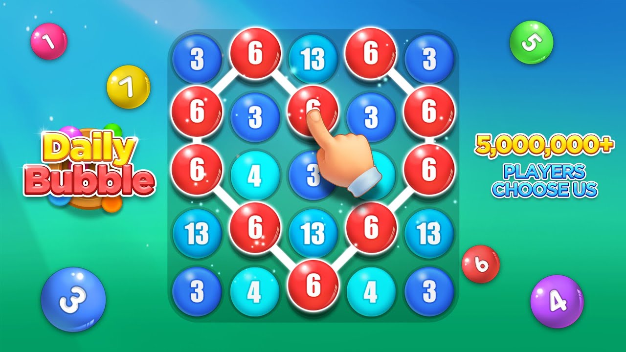 Daily Bubble - Classi relaxing number bubble merge puzzle game - YouTube