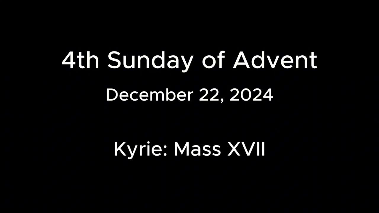 Mass for December 22, 2024, 4th Sunday of Advent - YouTube