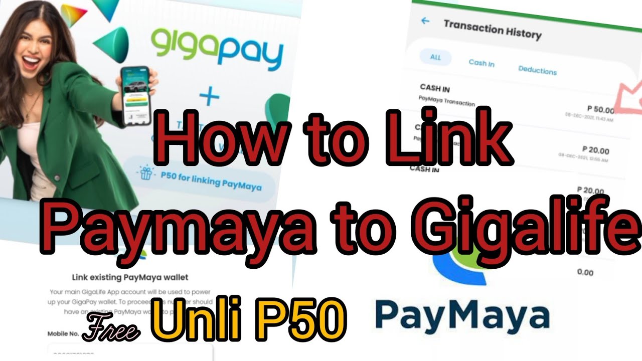 HOW TO LINK PAYMAYA TO SMART GIGA LIFE|Instant P50 - YouTube