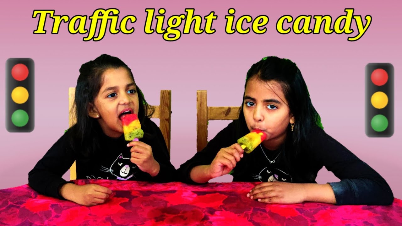 Traffic Light ice Candy | Easy ice cream | Making Ice Candy in English ...