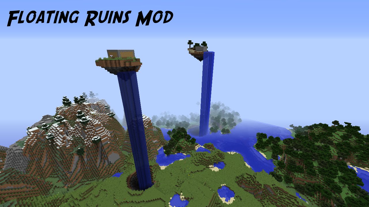 Minecraft 1.8 Mod Reviews -- Floating ruins mod! -- IkBenJeGame - YouTube