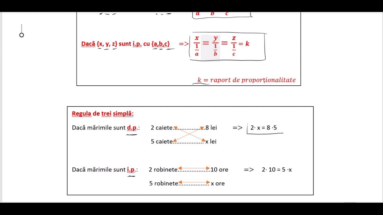 Recapitulare evaluare nationala matematica - Marimi direct si invers ...