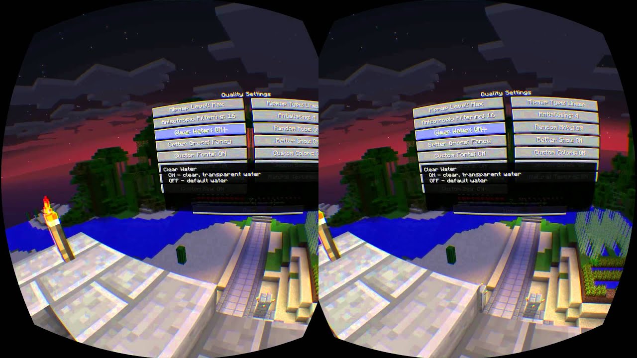 Minecraft Oculus Rift demo gameplay - YouTube