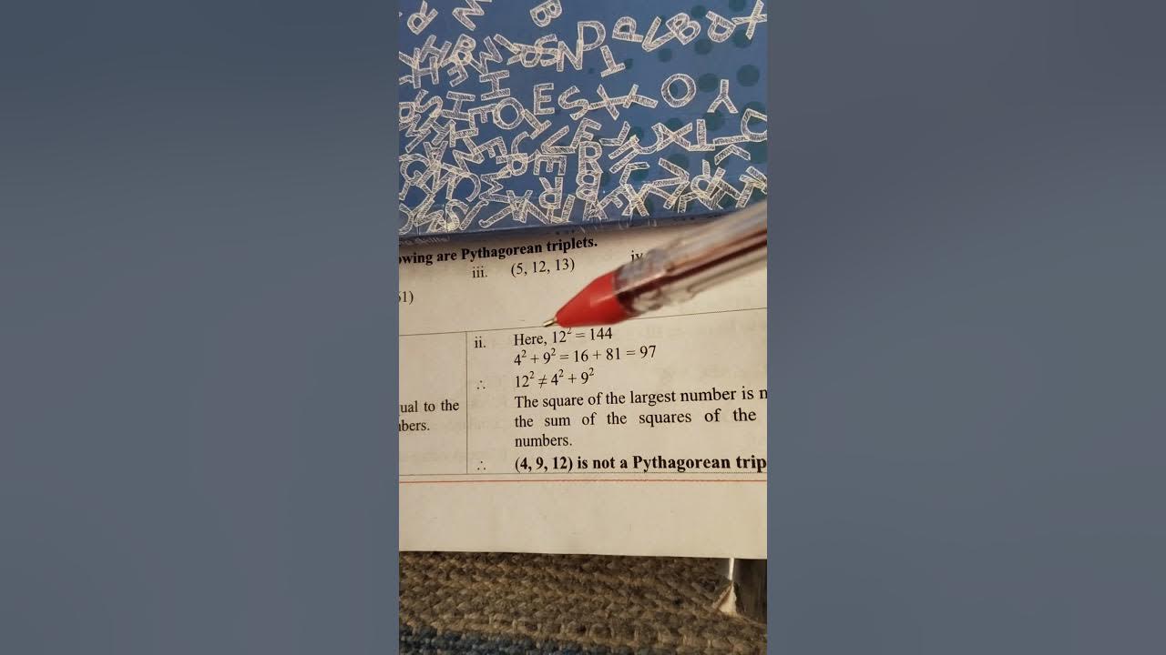 Pythagorean Triplet, std 10th maths 2 - YouTube