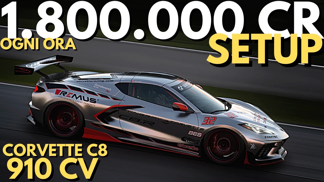 GT7 CORVETTE C8 SETUP 800PP SARDEGNA! 1.800.000 CREDITI OGNI ORA ...