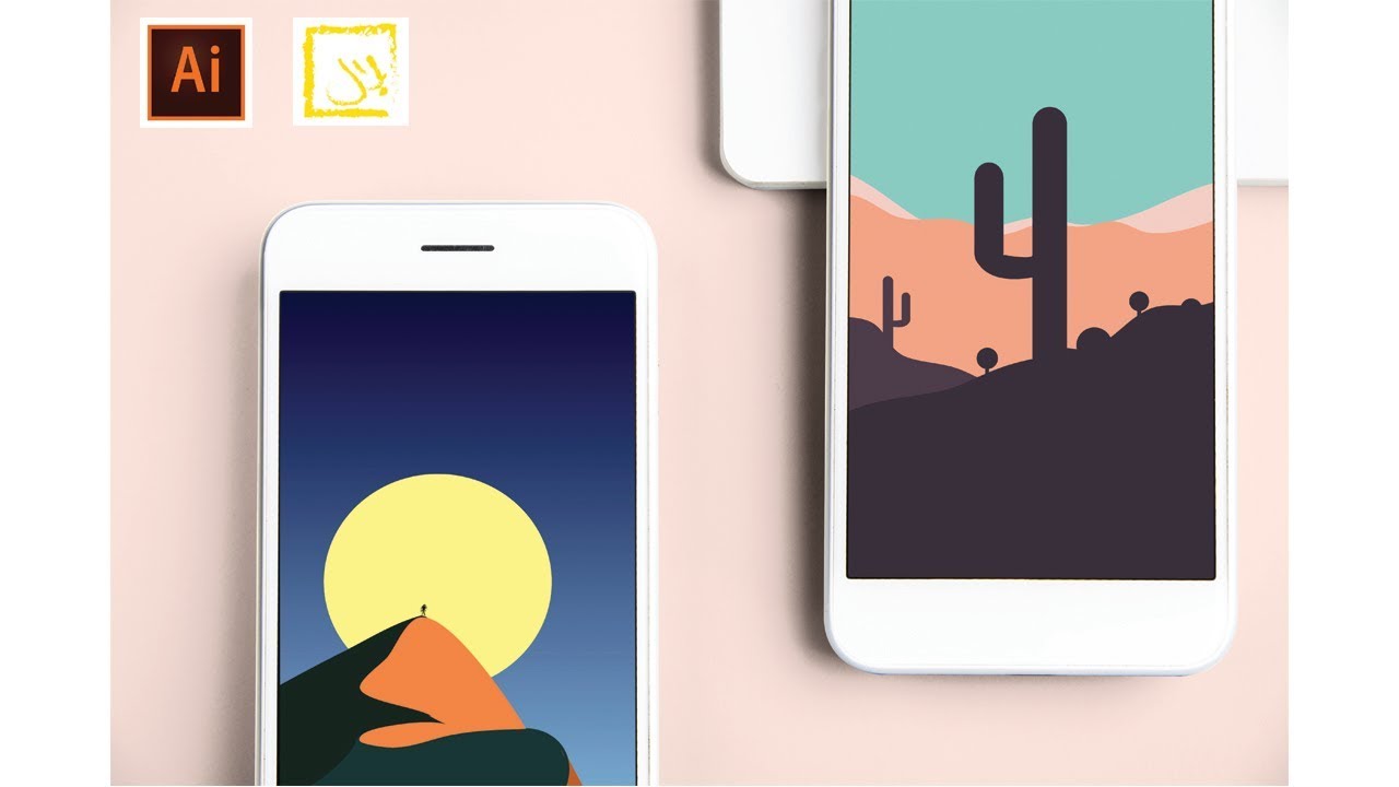Desert Plant | Designing a Phone Wallpaper | Adobe Illustrator - YouTube