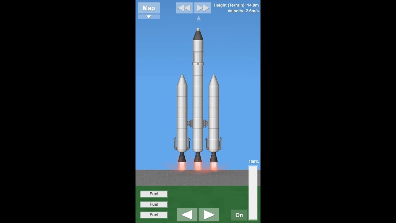 SpaceX Falcon Heavy Launch to Orbit. Launch Simulation on Spaceflight ...