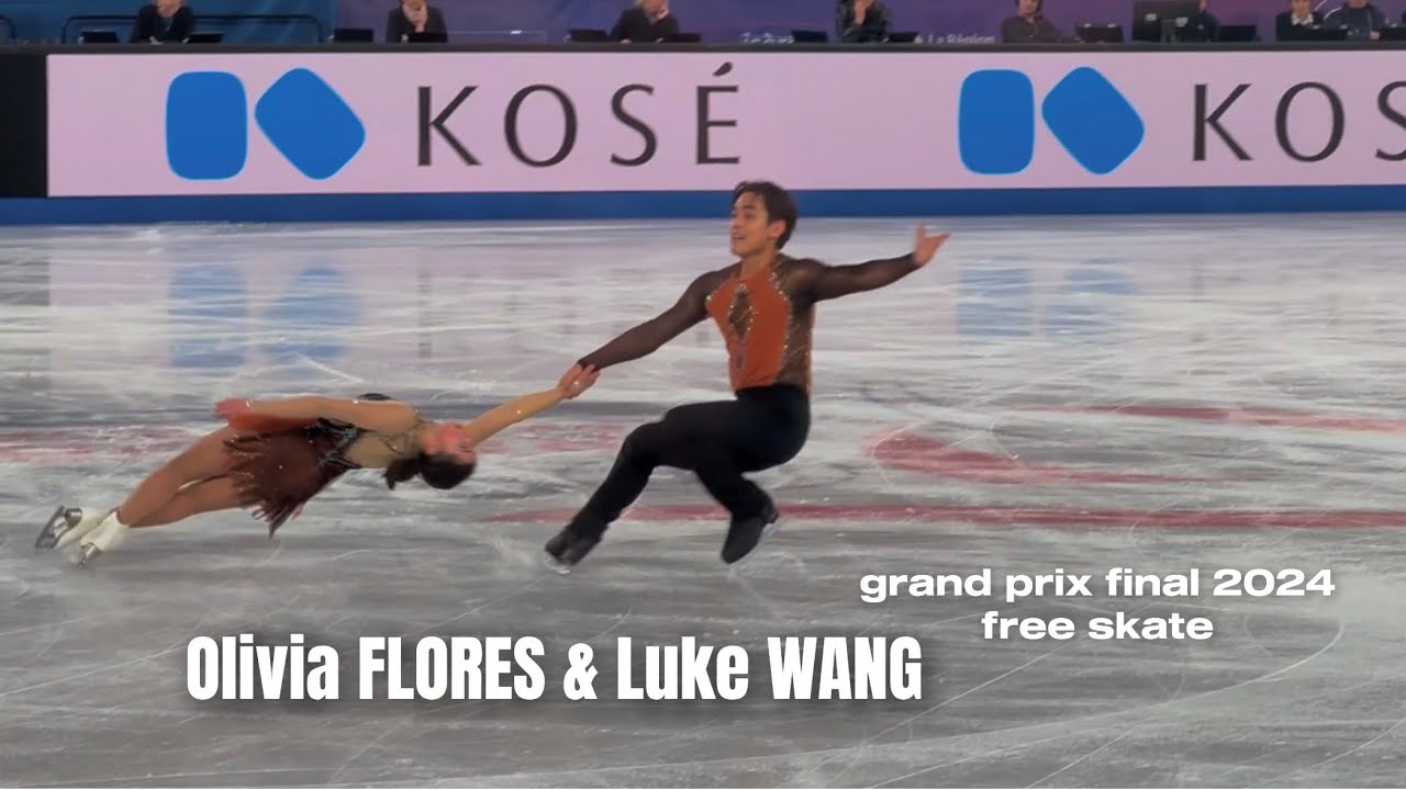 Olivia FLORES / Luke WANG USA - junior pairs free skate - Grand Prix Final 2024 - YouTube