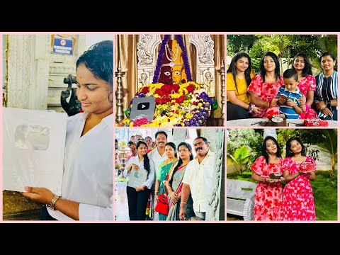 I Unboxed My Silver Play button At Temple 🛕||Sheela Aunty Surprised Us😍||
