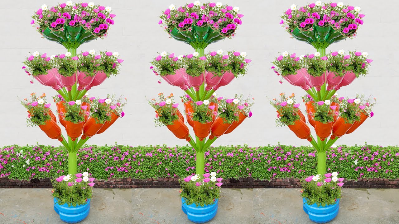 Incredible Tower Garden Ideas with PVC Pipes and Plastic Bottles For ...