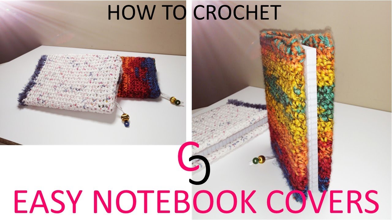 How To Crochet Easy Notebook Covers - YouTube
