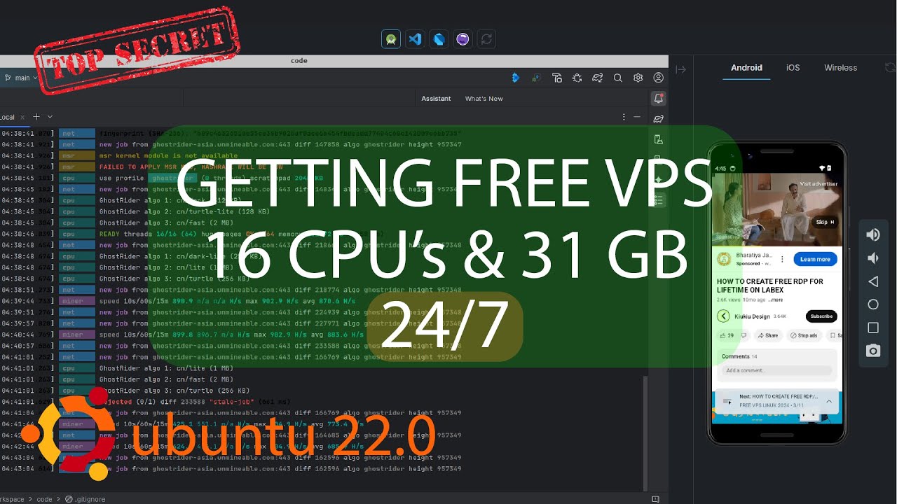 Cara Mendapatkan VPS Gratis 16 CPU + 31 GB Ram Full Root Access 🚀 24/7 ...