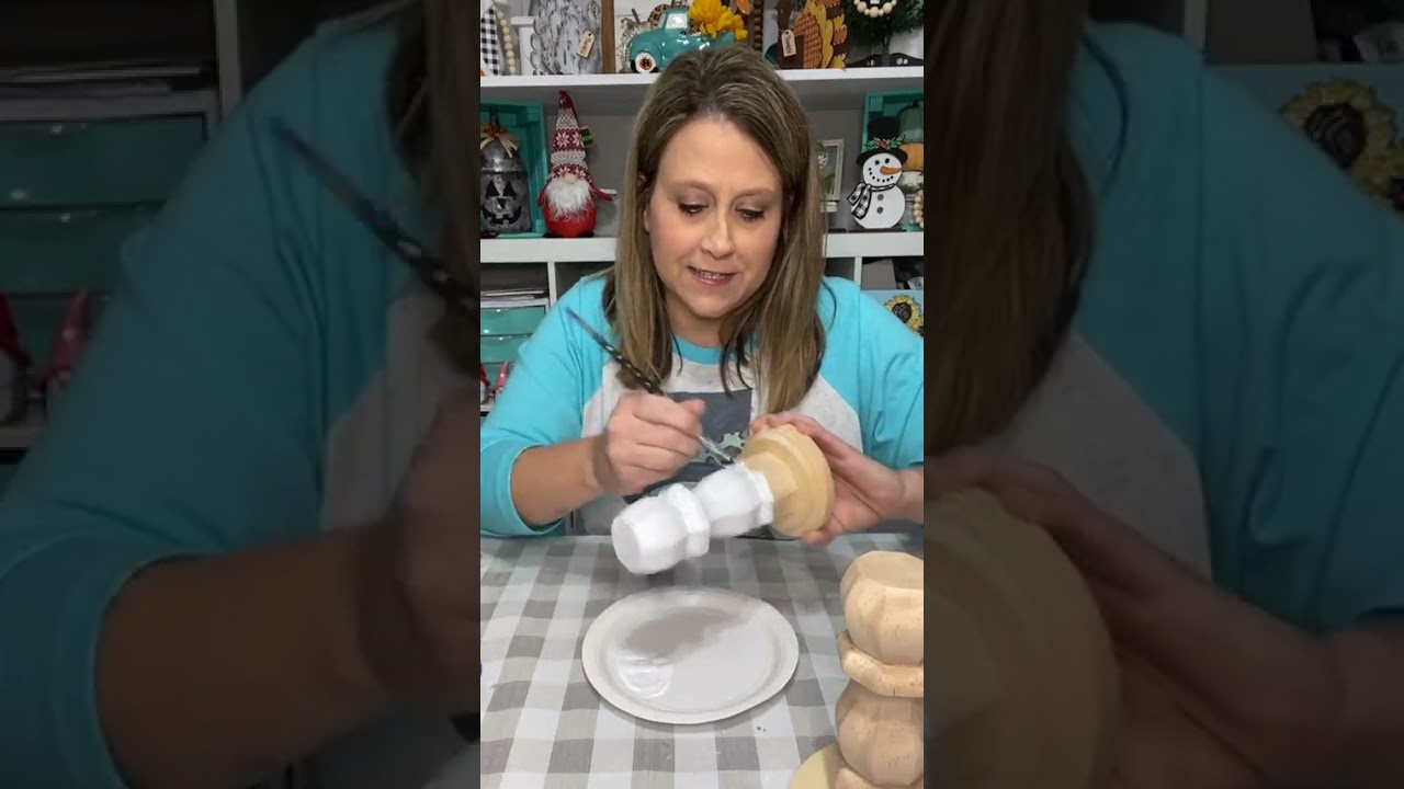Table leg snowman DIY - YouTube