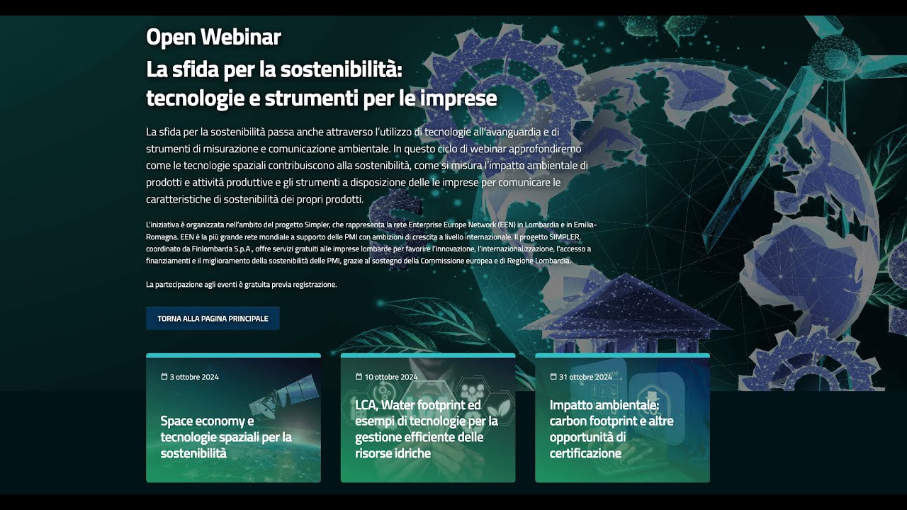 Open Webinar - LCA, Water footprint ed esempi di tecnologie per la gestione efficiente delle ...