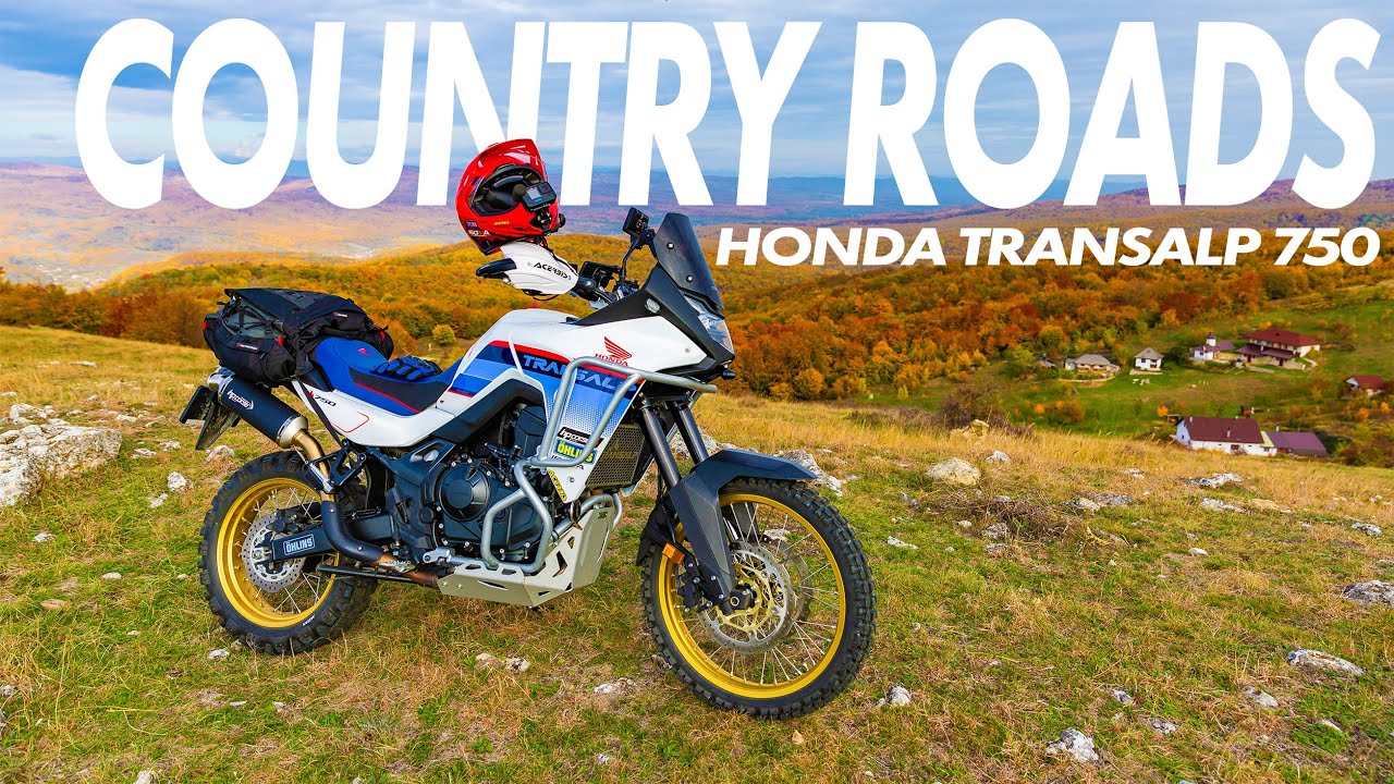 HONDA TRANSALP 750 - Country Roads Autumn Landscapes With NO TRAFFIC ON ...