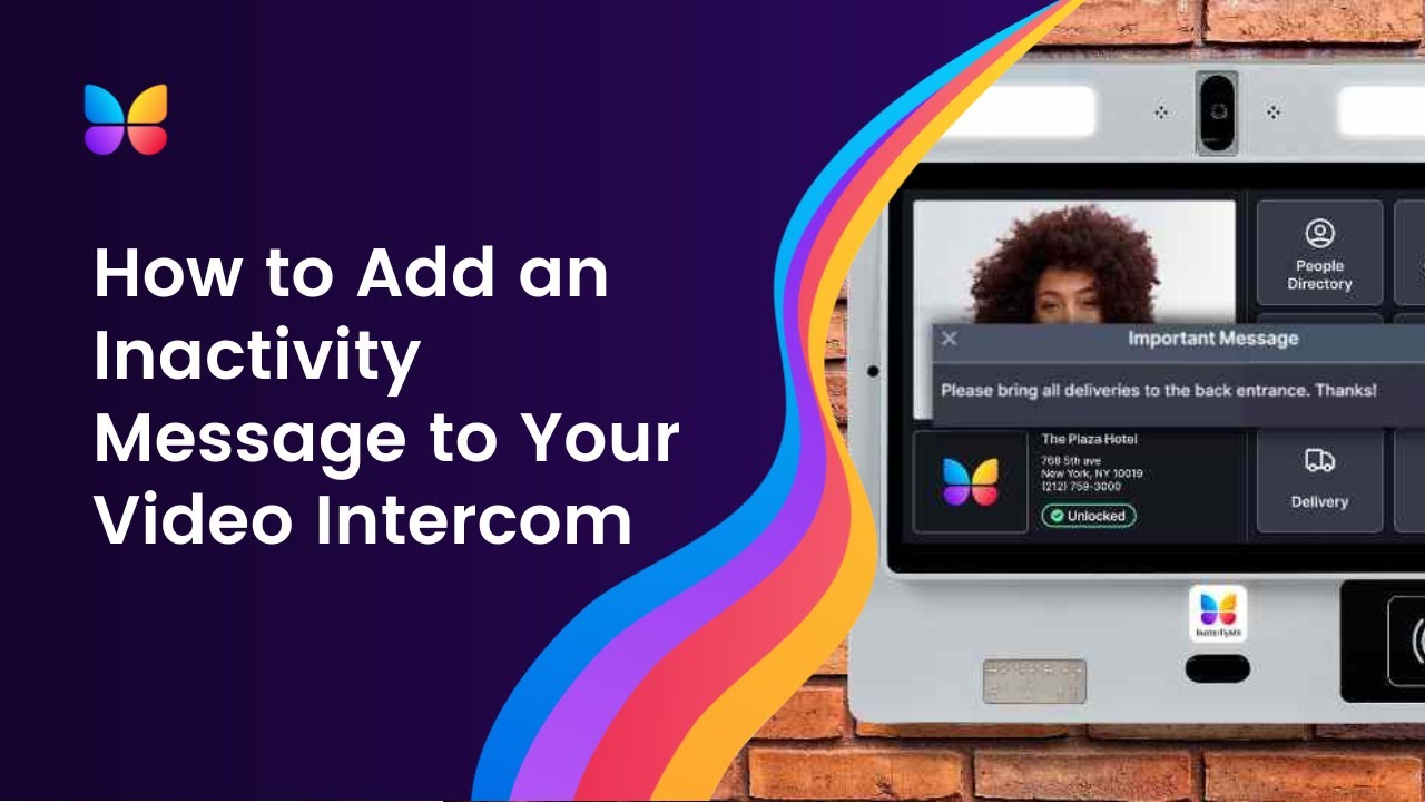 How to Add an Inactivity Message to Your Video Intercom - YouTube
