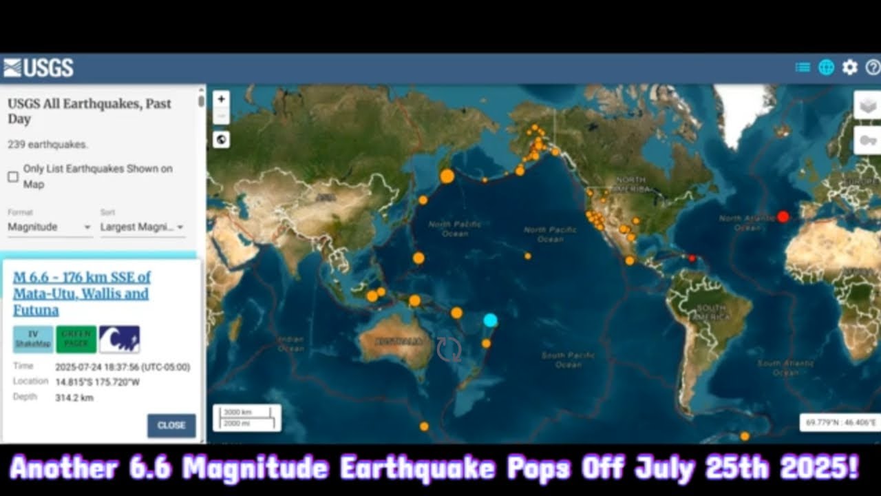 Another 6.6 Magnitude Earthquake Pops Off July 25th 2025! - YouTube