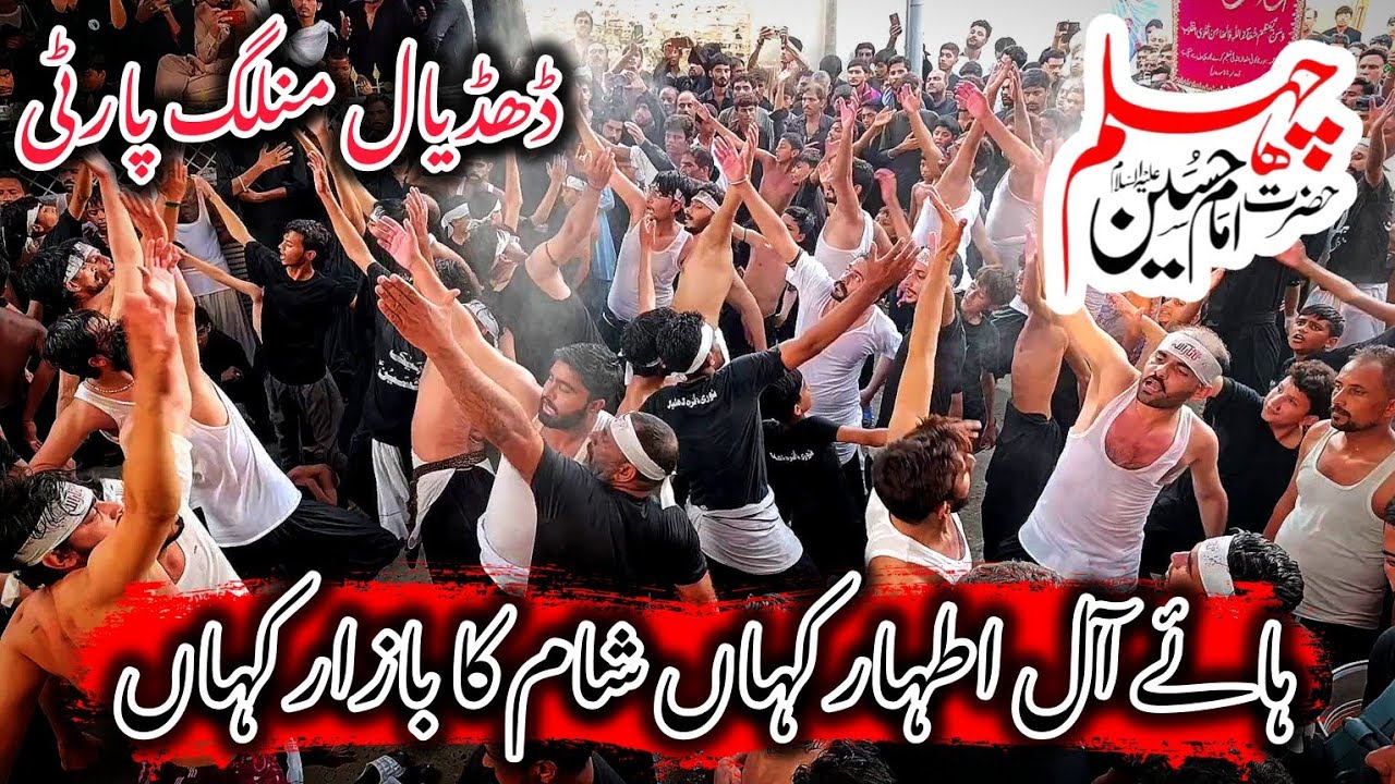 Chelum Jaloos Dhudial 2024 || Noha " Sham ka Bazar Kahn " Dhudial Party ...