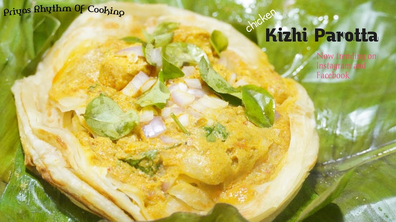 Perfect chicken kizhi parotta at home|| banana leaf parotta || soft and ...