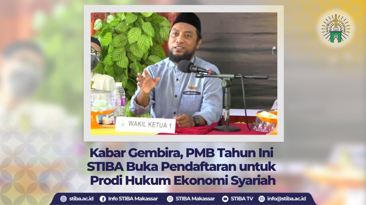 Kabar Gembira, PMB Tahun Ini STIBA Buka Pendaftaran untuk Prodi Hukum ...