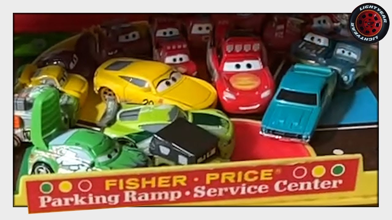 Disney Pixar Cars Go Up The Garage Ramp in Slow Motion! Lightning ...