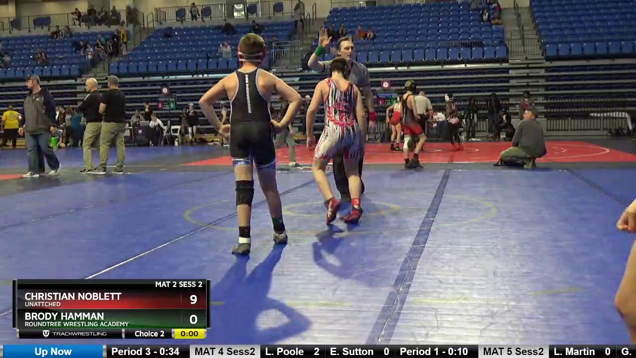 12U 117 Brody Hamman Roundtree Wrestling Academy Vs Christian Noblett ...