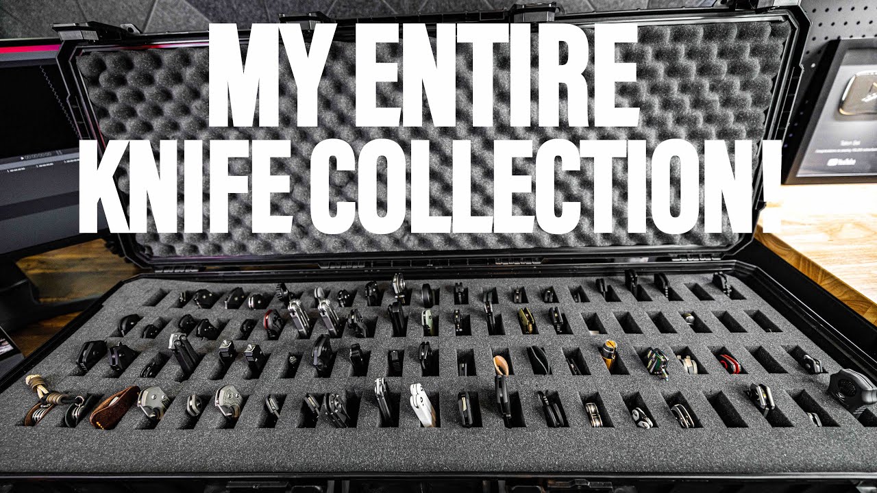 MY ENTIRE KNIFE COLLECTION! | Folding Pocket Knives - YouTube
