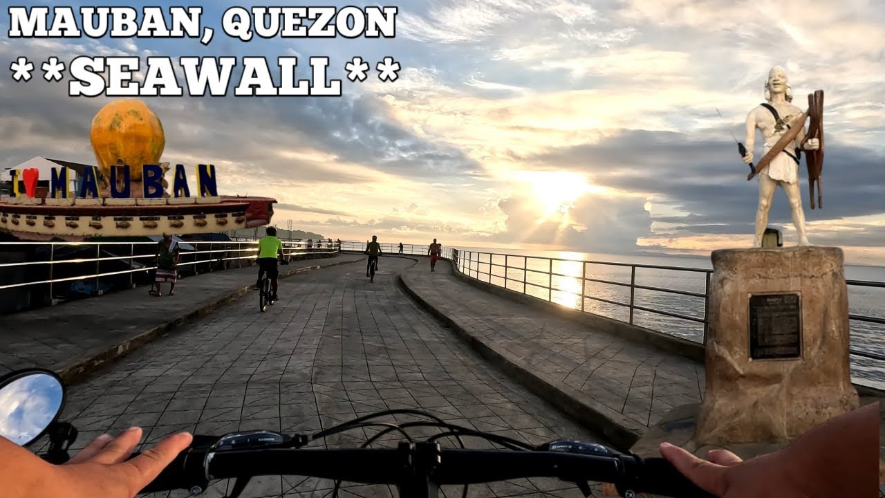 Ganda ng View sa umaga sa Seawall ng Mauban Quezon | Richard Cabile Bike Vlog - YouTube