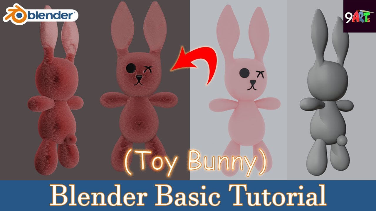 Modeling In Blender | Adding Fur | Cute Toy Bunny | Beginners | #cute # ...