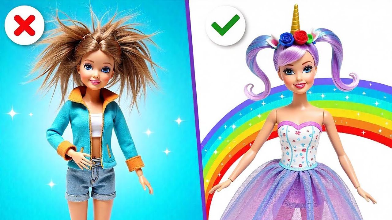 Never Too Late For A Doll Glow-Up! 🎨💄 Fun DIY Remakes & Makeovers - YouTube