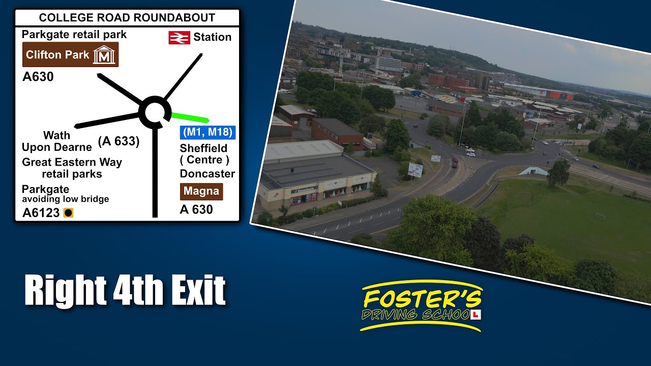 How To Do College Road Roundabout | Right 4th Exit | Towards Sheffield ...
