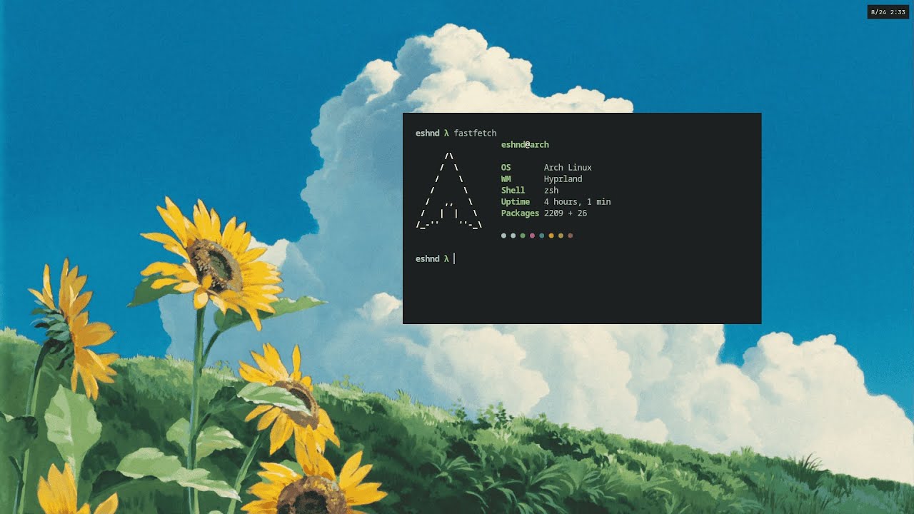 arch + hyprland endgame rice - YouTube