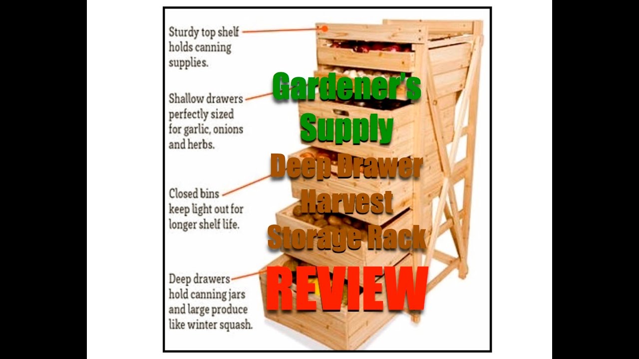 Deep Drawer Harvest Storage Rack Review~Gardener's Supply Company - YouTube