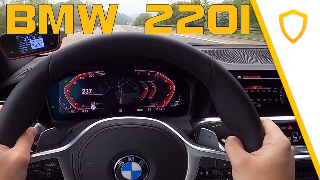 THAT SLOW?! BMW 220i G42 Top Speed POV Drive - YouTube