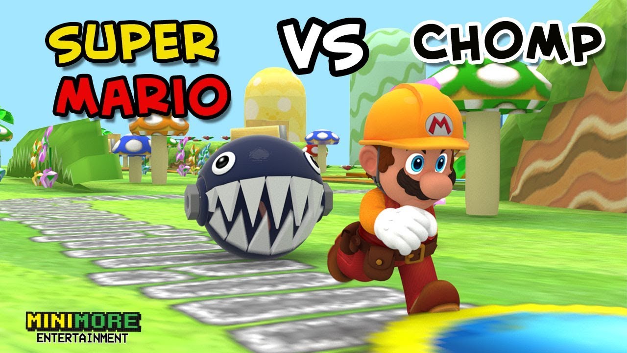 Super Mario Maker vs Chain Chomp - YouTube