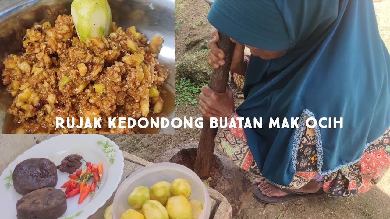 Cara membuat rujak kedondong || Rujak tumbuk, rujak bebek - YouTube