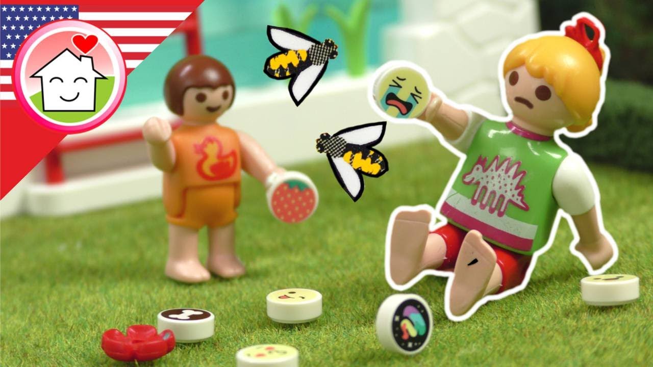 Playmobil English The Bee Sting - The Hauser Family - YouTube