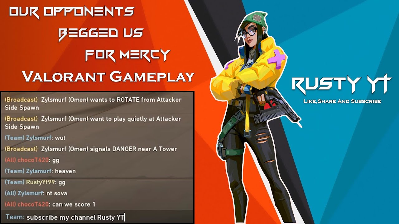 Opponents Begged For Mercy | Valorant OP Gameplay | Rusty YT | Tamil ...