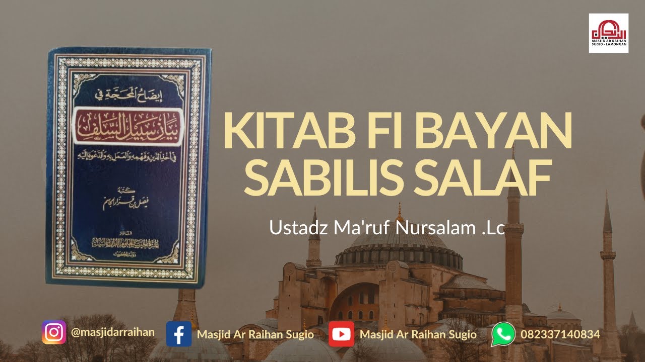 [Live] Kajian Kitab | Fi Bayan Sabilis Salaf | Ustadz Ma'ruf Nursalam ...