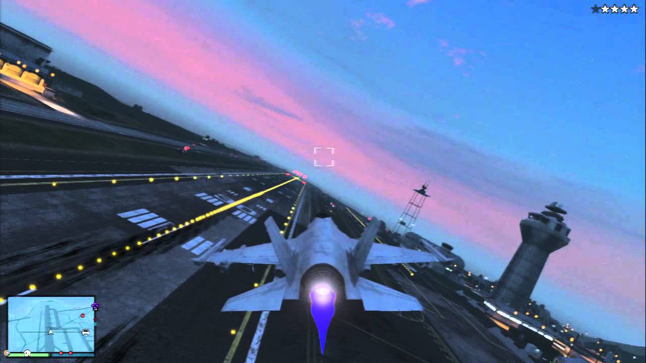 GTA 5 Online - Flying The Fighter Jet - YouTube