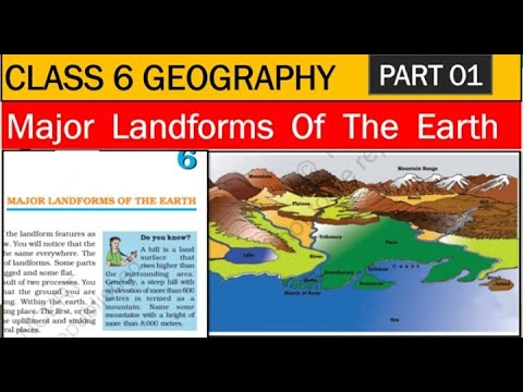 Major Landforms Of The Earth||Class 6 Geography Chapter 6||Mountains ...
