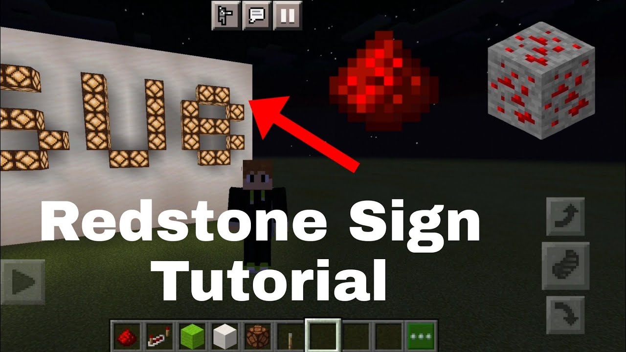 How to build a Redstone Sign in Minecraft (Java & Bedrock) - YouTube