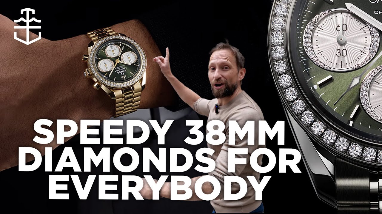 Omega Speedmaster 38 adds gold bracelet and bigger diamonds - YouTube