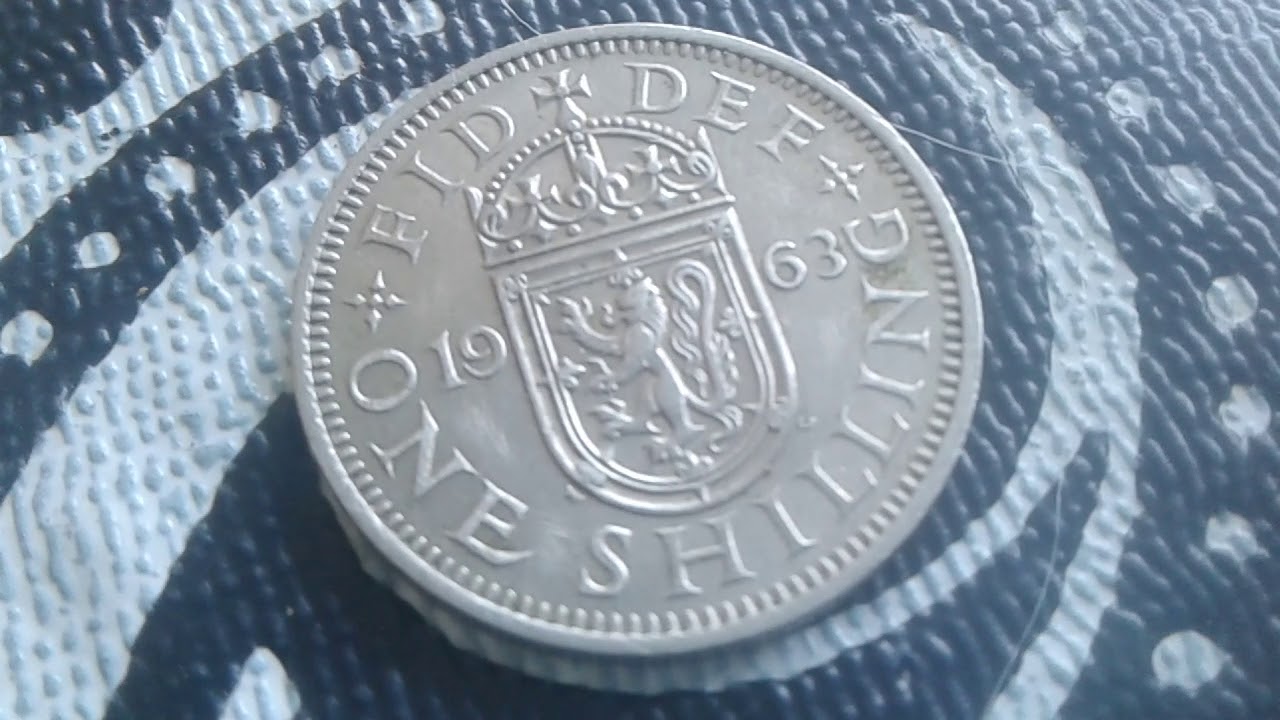 1963 UK shilling value, Elizabeth II, Scottish reverse - YouTube