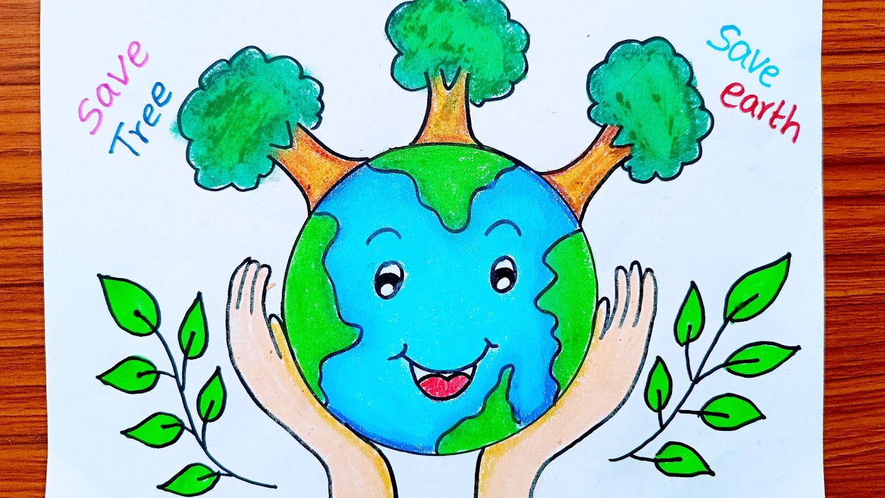 Earth day drawing || earth day special drawing || how to draw earth day ...